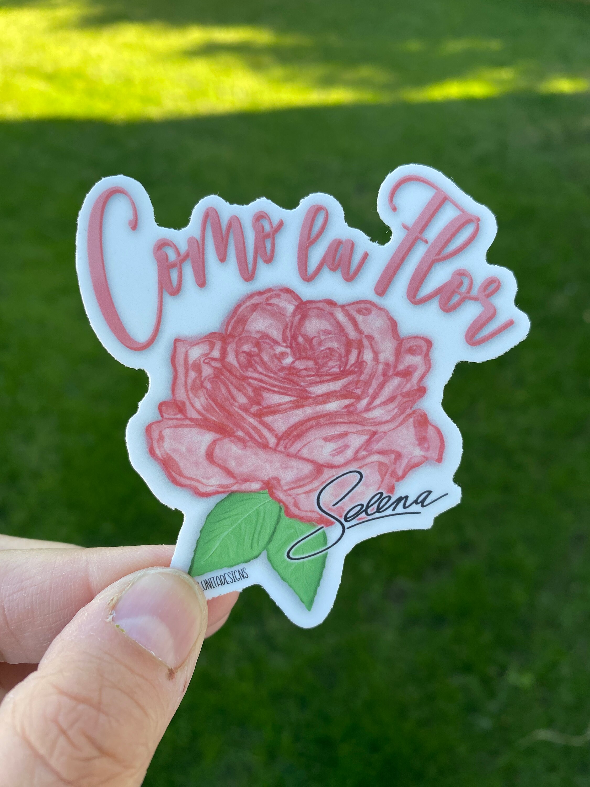 Como La Flor Selena Sticker: Weatherproof Vinyl Cumbia Queen Decal - Etsy