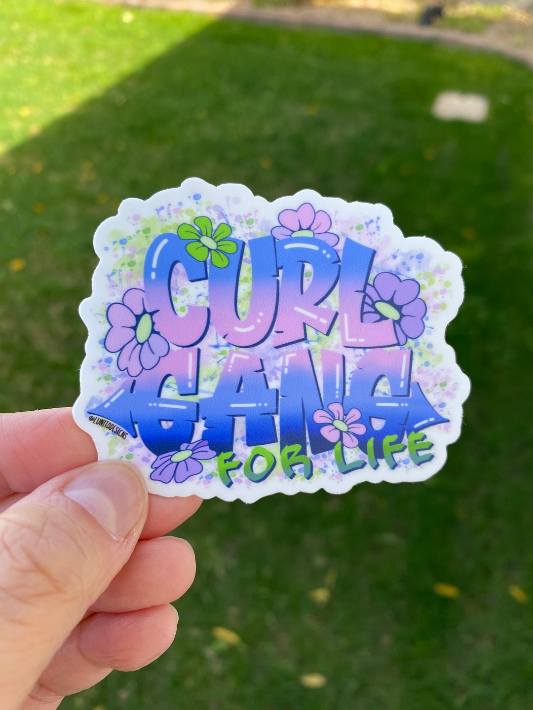 Curl Gang for Life Sticker | Curly Club Sticker, Curl Power Sticker ...