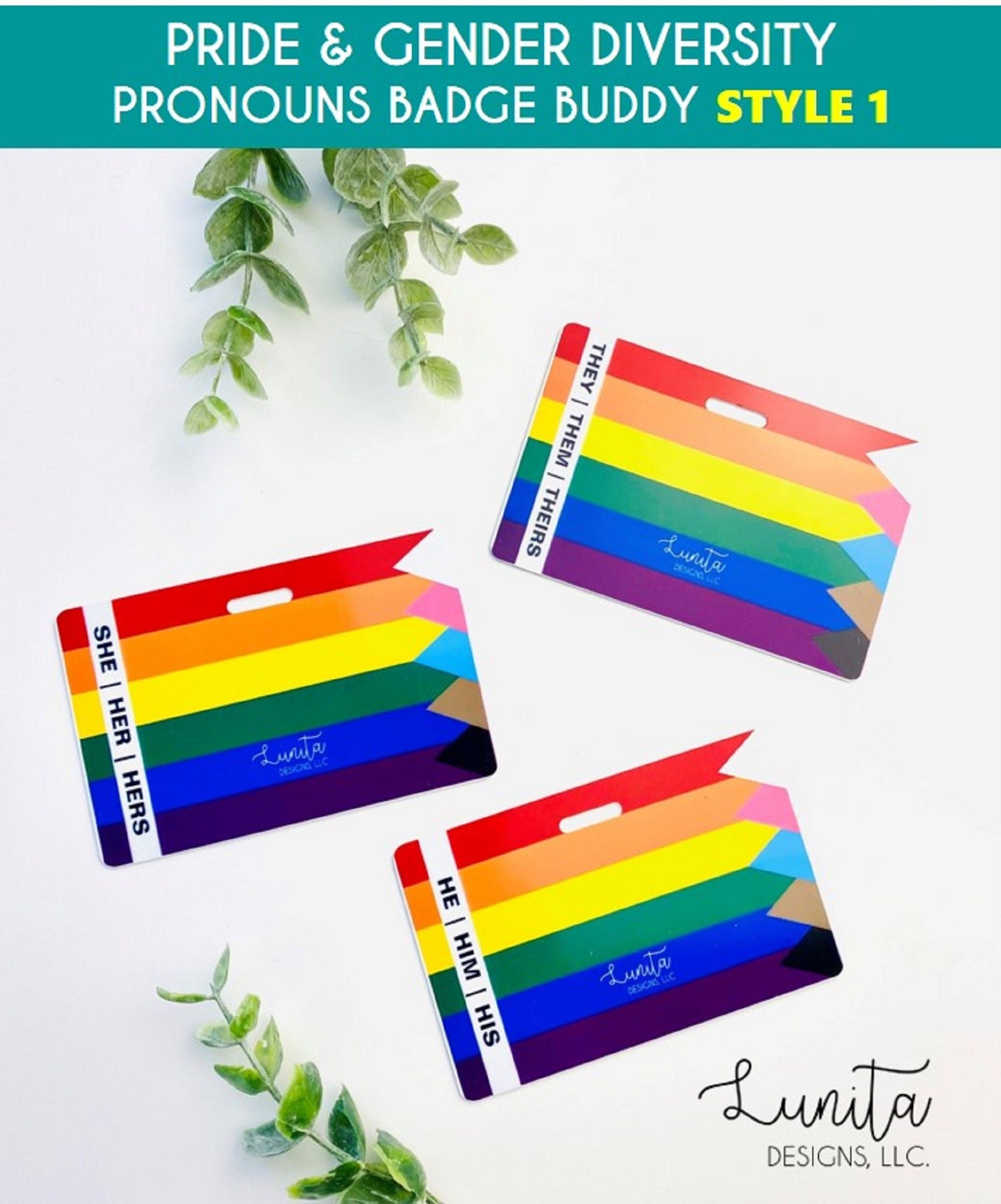 Pronouns Badge Pride and Gender Diversity Pride Badge | Etsy