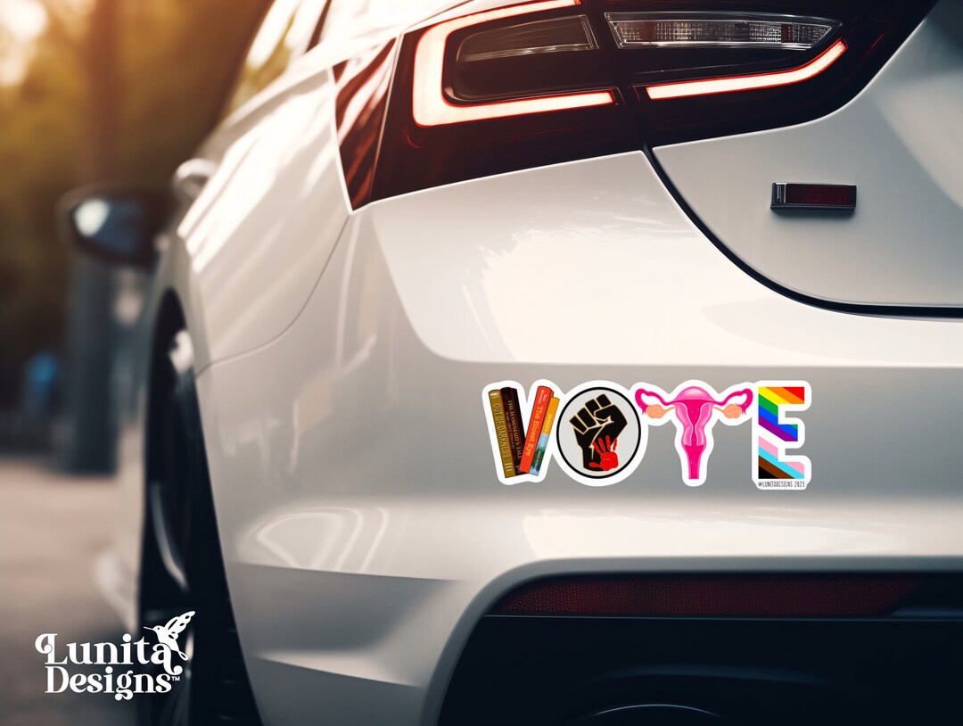 VOTE Bumper Sticker: Banned Books, BLM, LGBTQ, Vinyl Weatherproof - Etsy