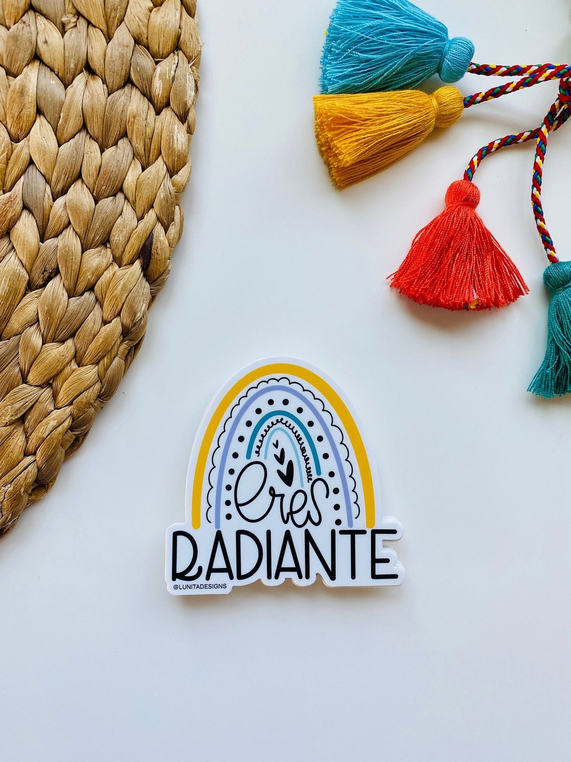 Eres Radiante Vinyl Sticker: Spanish Rainbow Sticker - Etsy