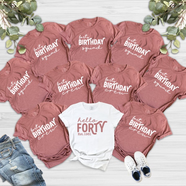 40th Birthday Shirts For A Group Etsy