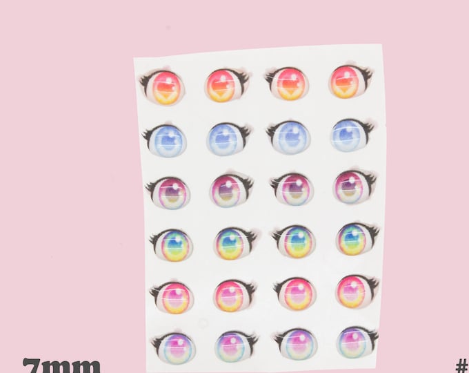 3D Eye Stickers, 3D Resin Eyes, 12 Pair, 7mm Resin Eyes, Ojos Resinados ...