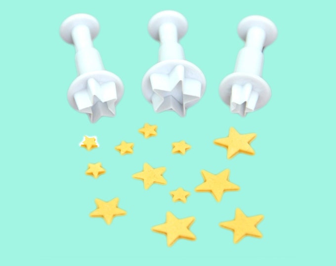Star Plunger Cutter, Mini Star Cutter, Clay Star Cutter, Star Push ...