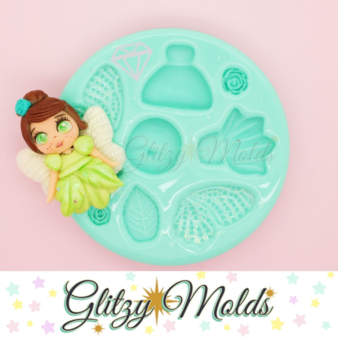 Fairy Silicone Mold, Applique Mold, Clay Dolls Mold, DIY Clays, Mold ...
