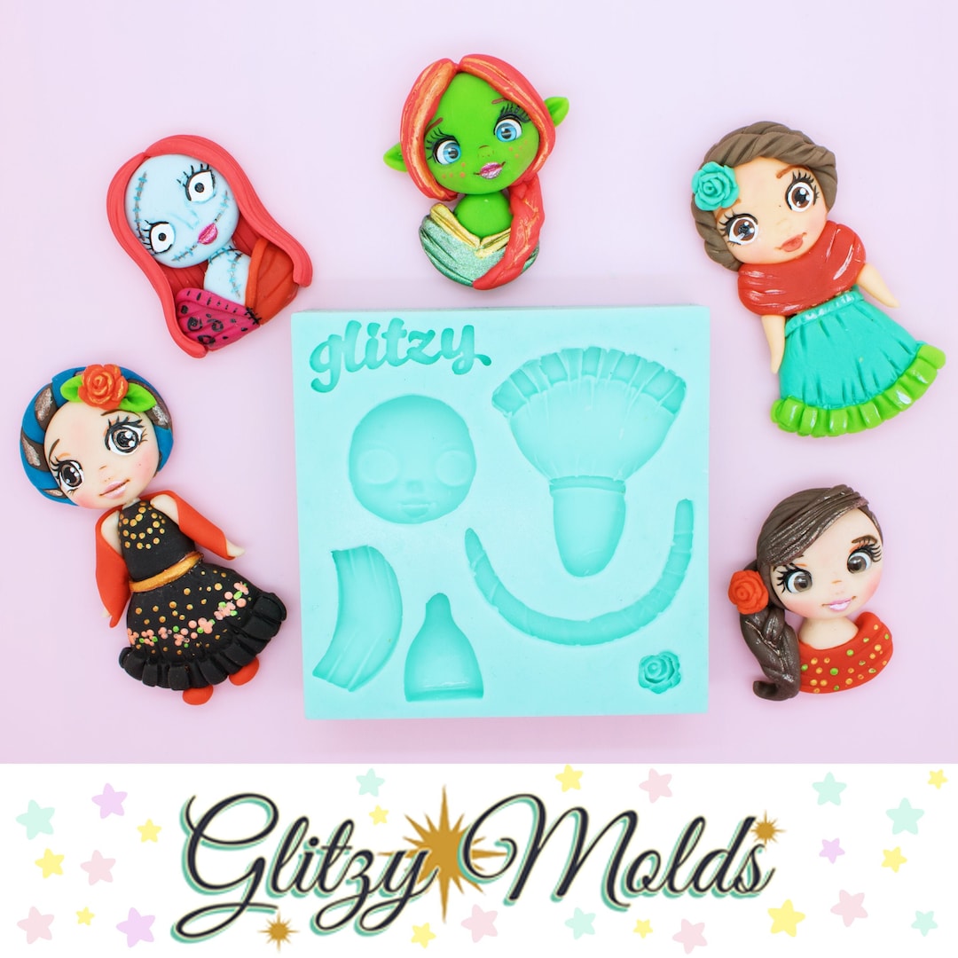 Doll Silicone Mold, Clay Applique, Molds for Clays - Etsy