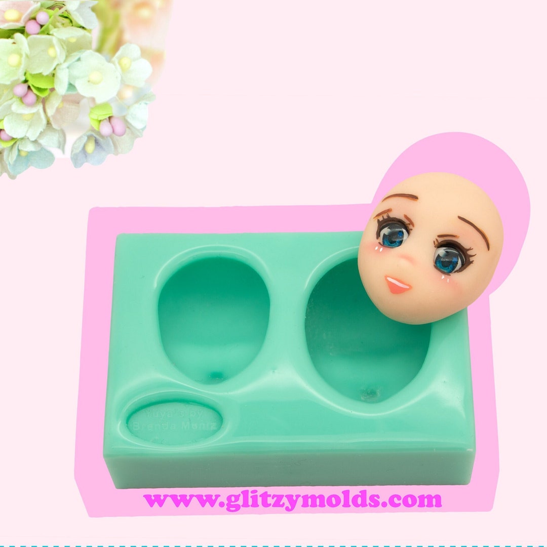Anime Face Mold Duo, Silicone Mold, Molde De Caritas Estilo Anime Por ...