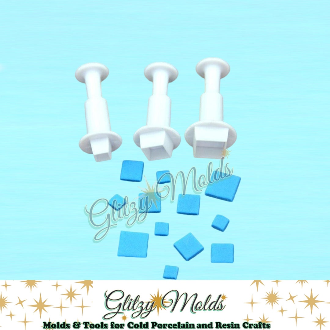 Square Plunger Cutter, Mini Square Cutter, Clay Square Cutter, Square ...