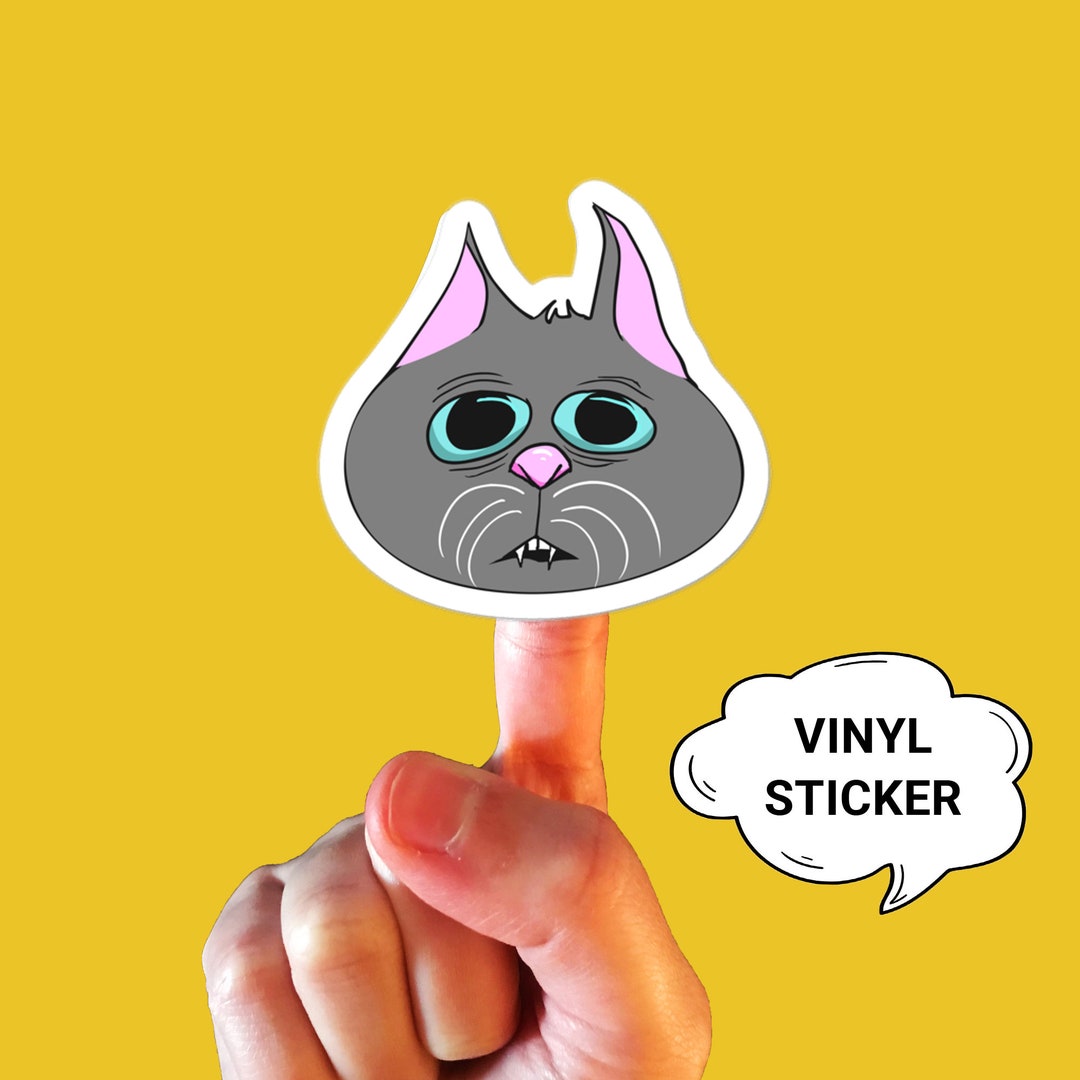Gray Cat Sticker | Vinyl Sticker | Die Cut Sticker | Cat Lover Gift - Etsy