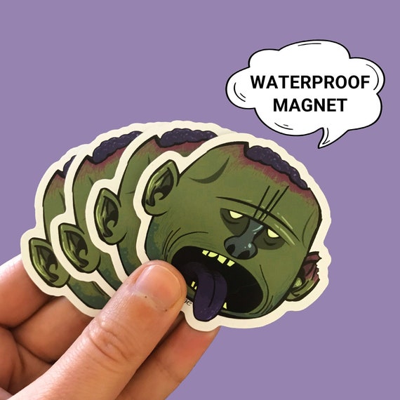 Aimant zombie Zombie vert Aimant étanche Die Cut Magnet | Etsy