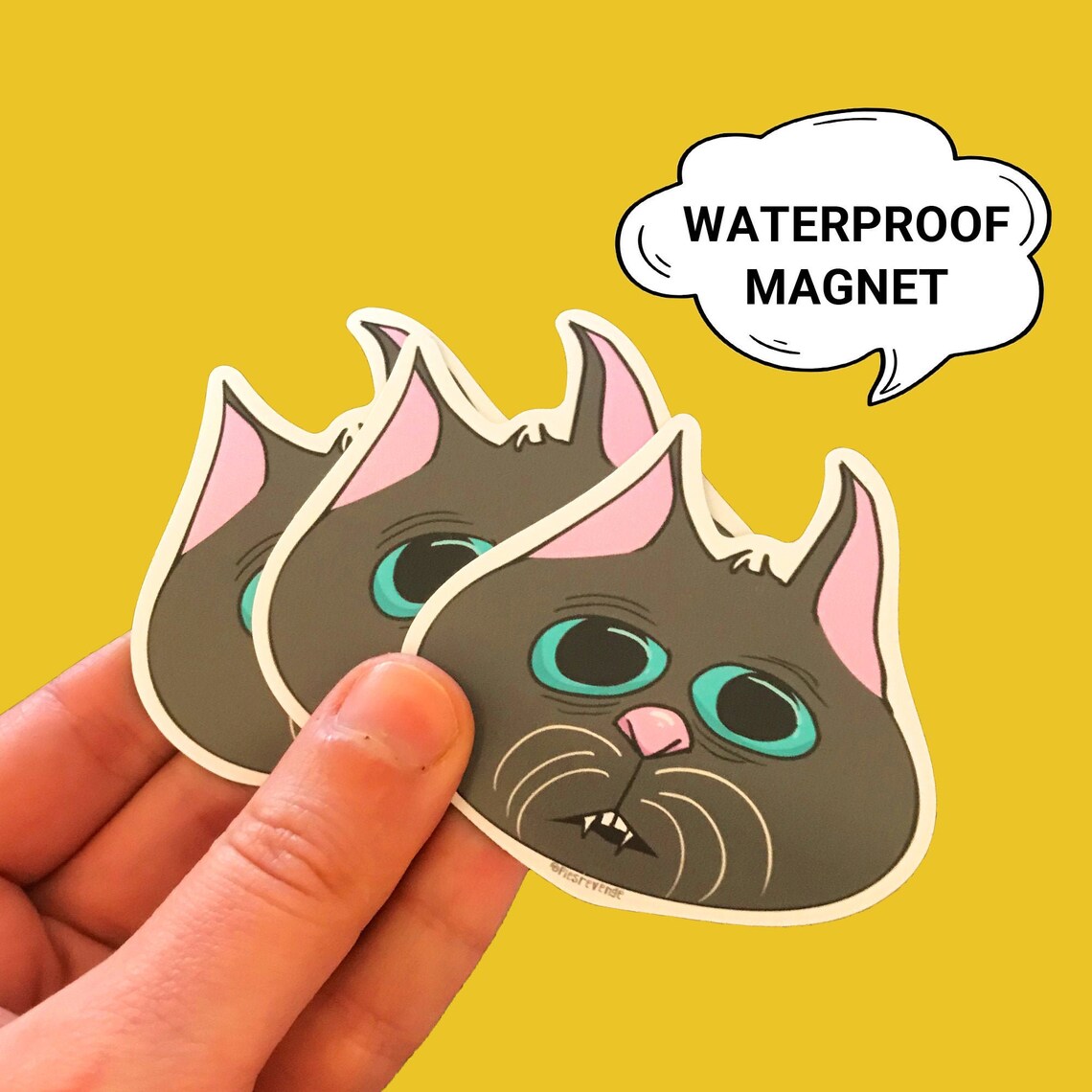 Gray Cat Magnet Waterproof Magnet Die Cut Magnet Fridge - Etsy 日本