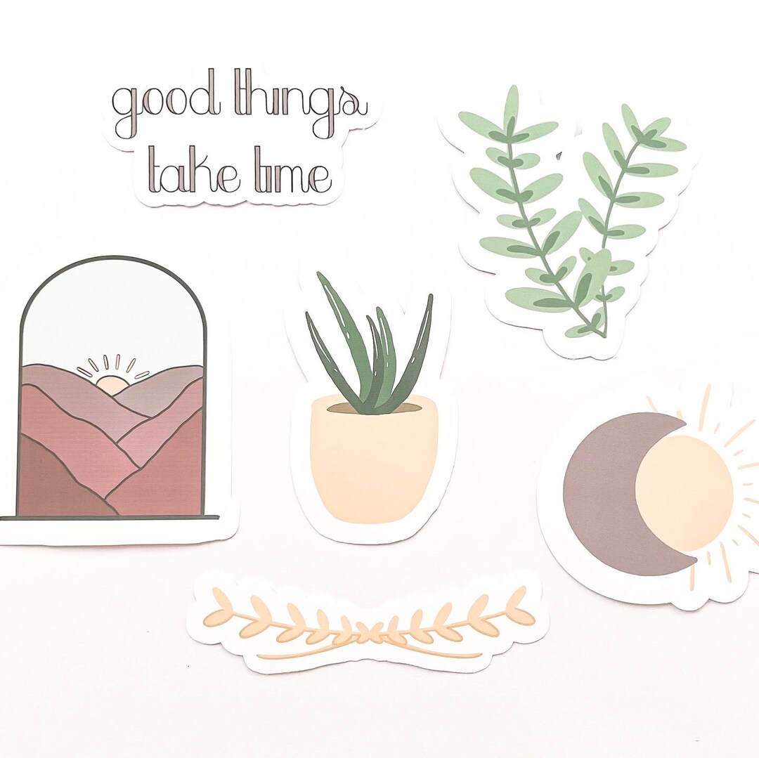Boho Waterproof Sticker Pack - Etsy