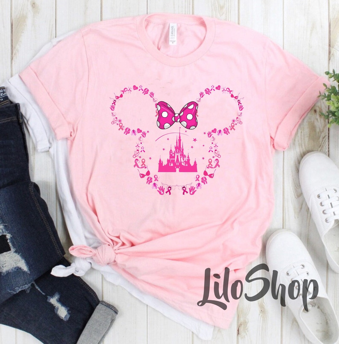 Minnie Mouse Cancer Awareness Shirt, Disney Cancer Shirt, Breast Cancer ...