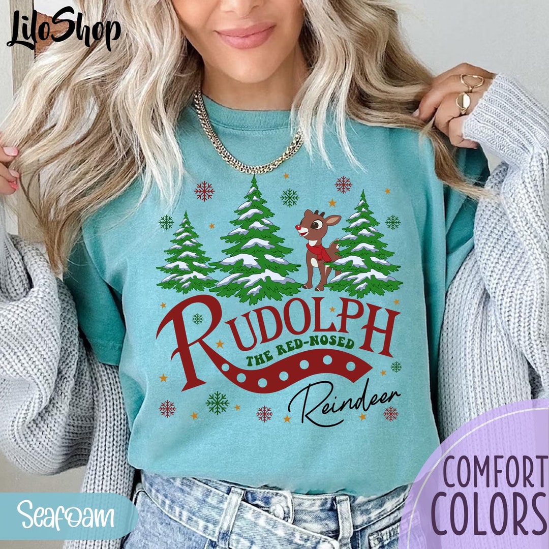 Rudolph the Red Nosed Reindeer Shirt, Santa Rudolph Christmas Shirt ...