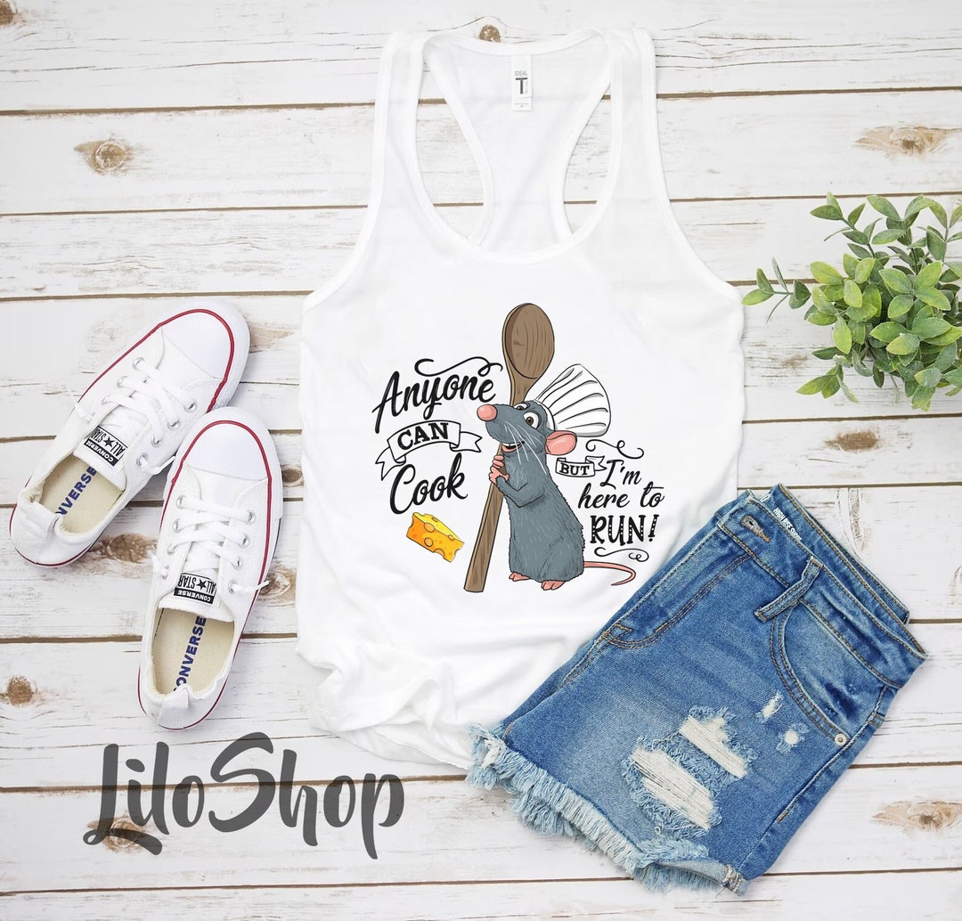 Remy Anyone Can Cook Tank Top, Ratatouille Tank Top, Remy Rat Shirt ...
