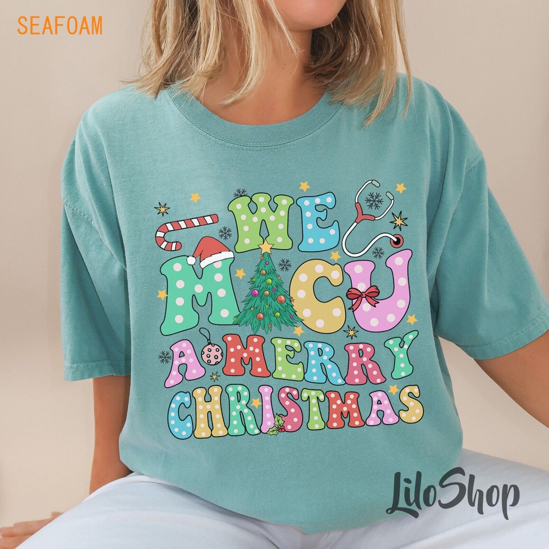 MICU a Merry Christmas Shirt, Xmas Secret Santa Tee Gift, Medical ...