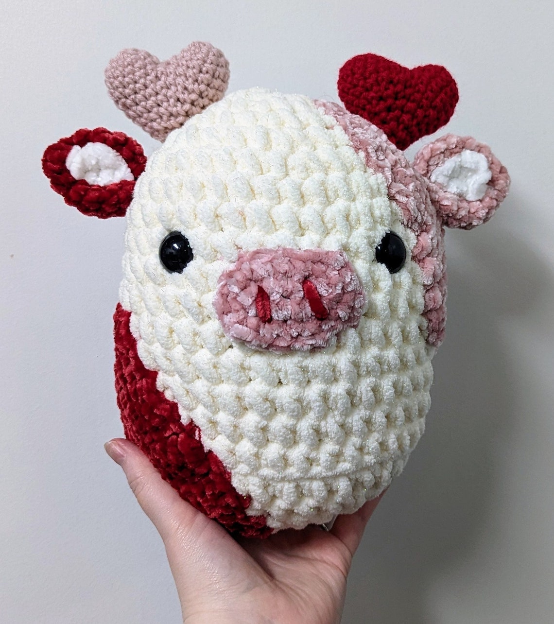 Candi the Velvet Valentine Cow Plush - Cute Squishmallow Style Cow ...