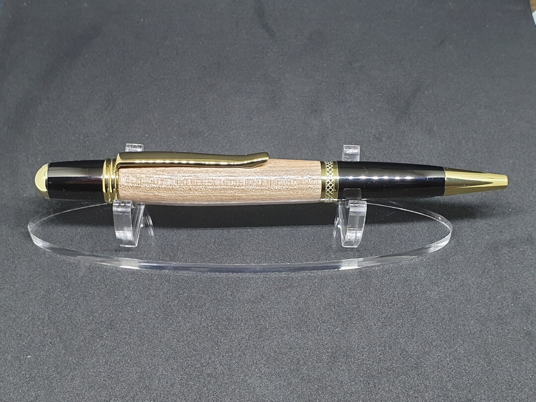 Australian Handmade Wooden Twist Style Sierra Pen in Gold & Black Trim ...