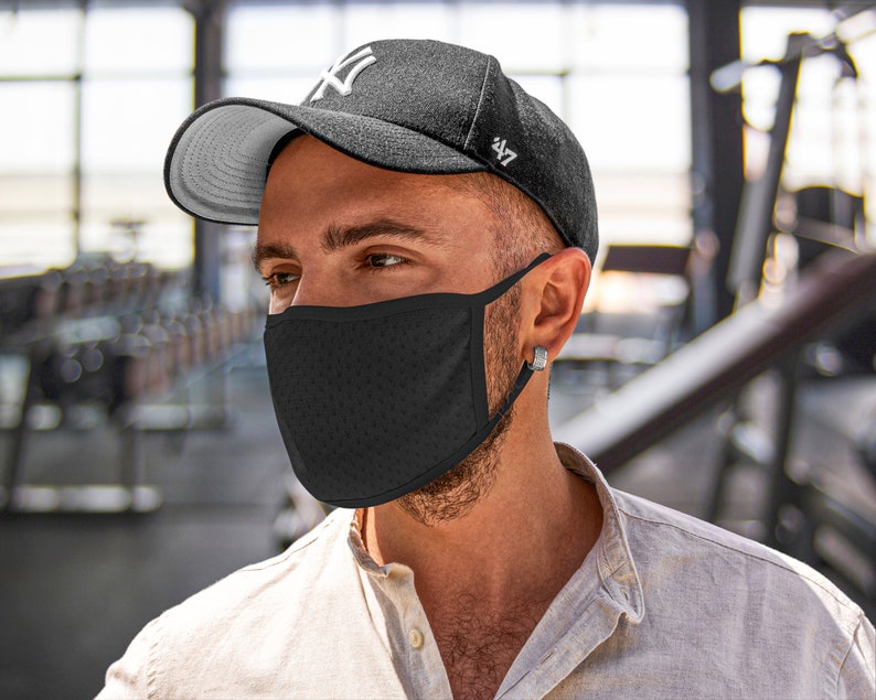 Gym Face Mask Very Breathable 3 Layers with Filter Pocket | Etsy