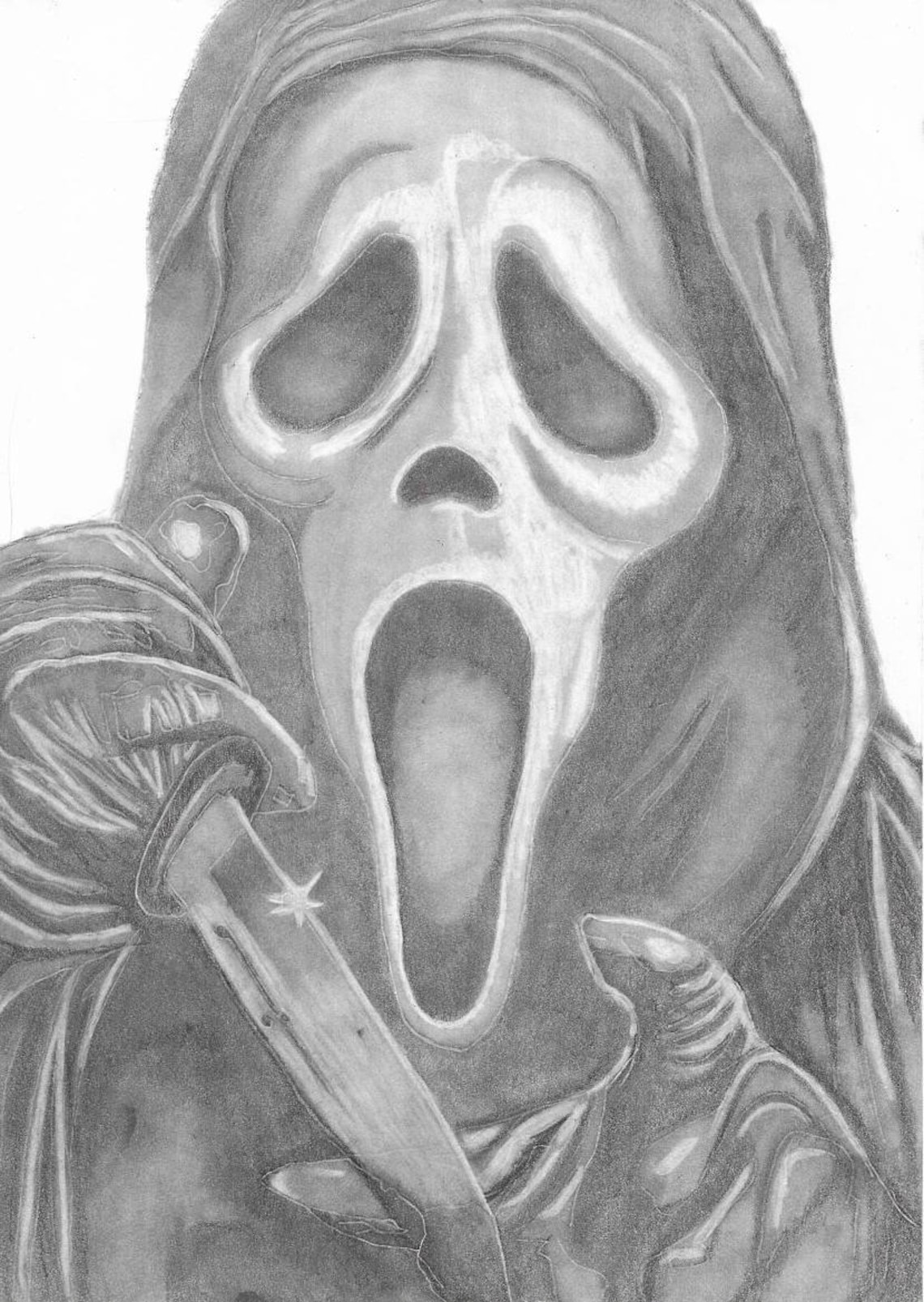 Ghostface Sketch Slasher Horror Movie Memorabilia | Etsy