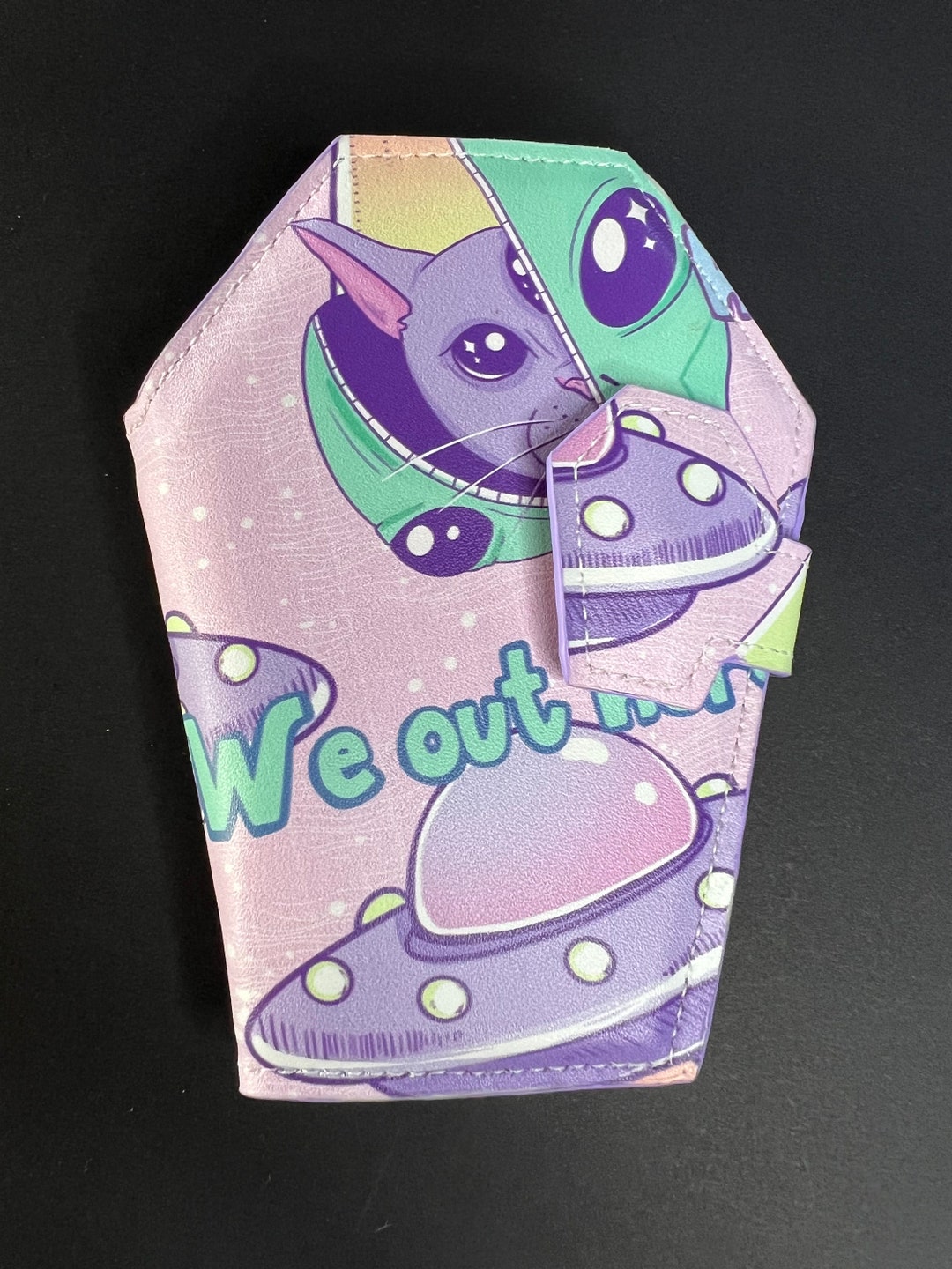 Alien Cat Mini Coffin Wallet - Etsy