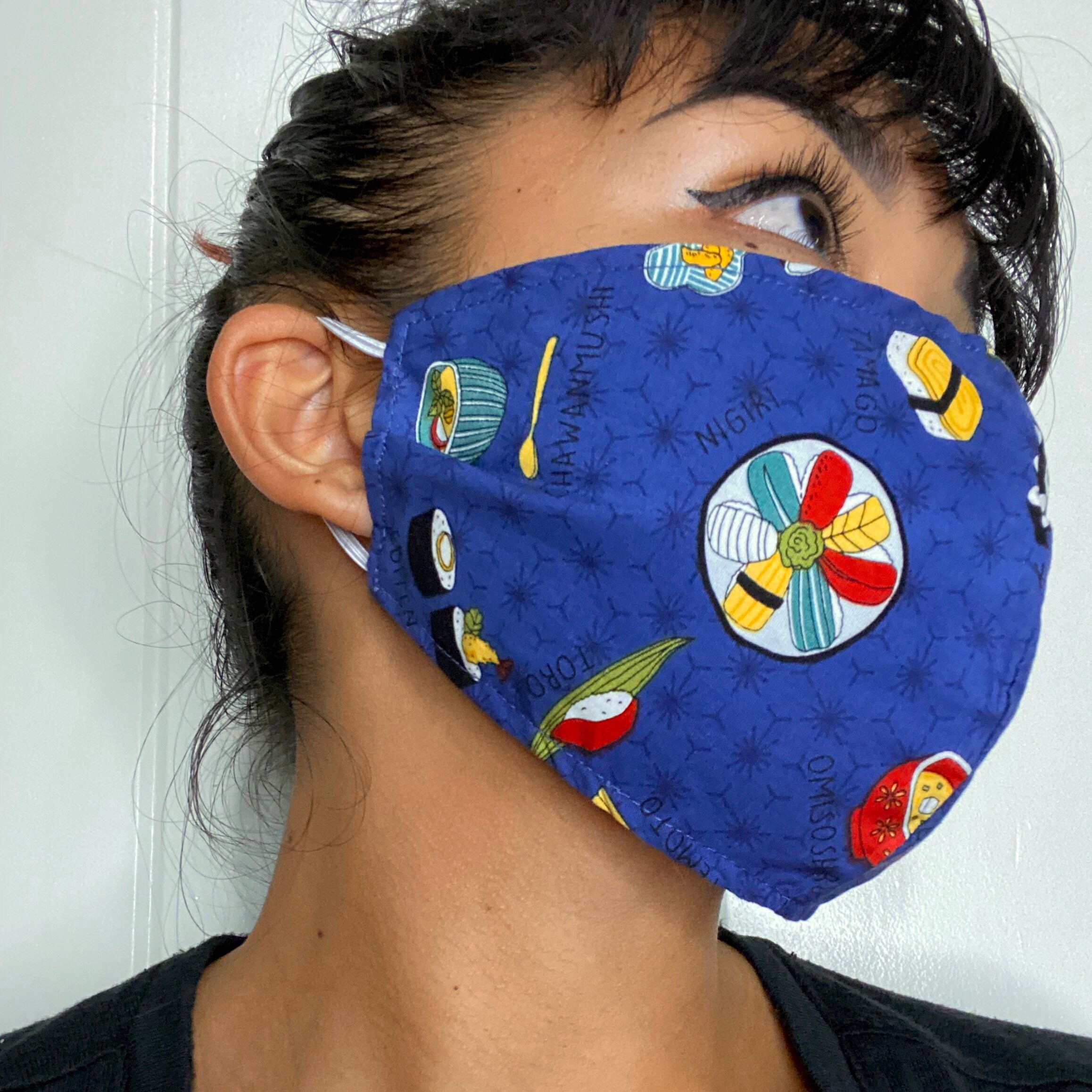 Customizable, Reversible, Hawaiian Palaka, Japanese Print, Cotton Face ...