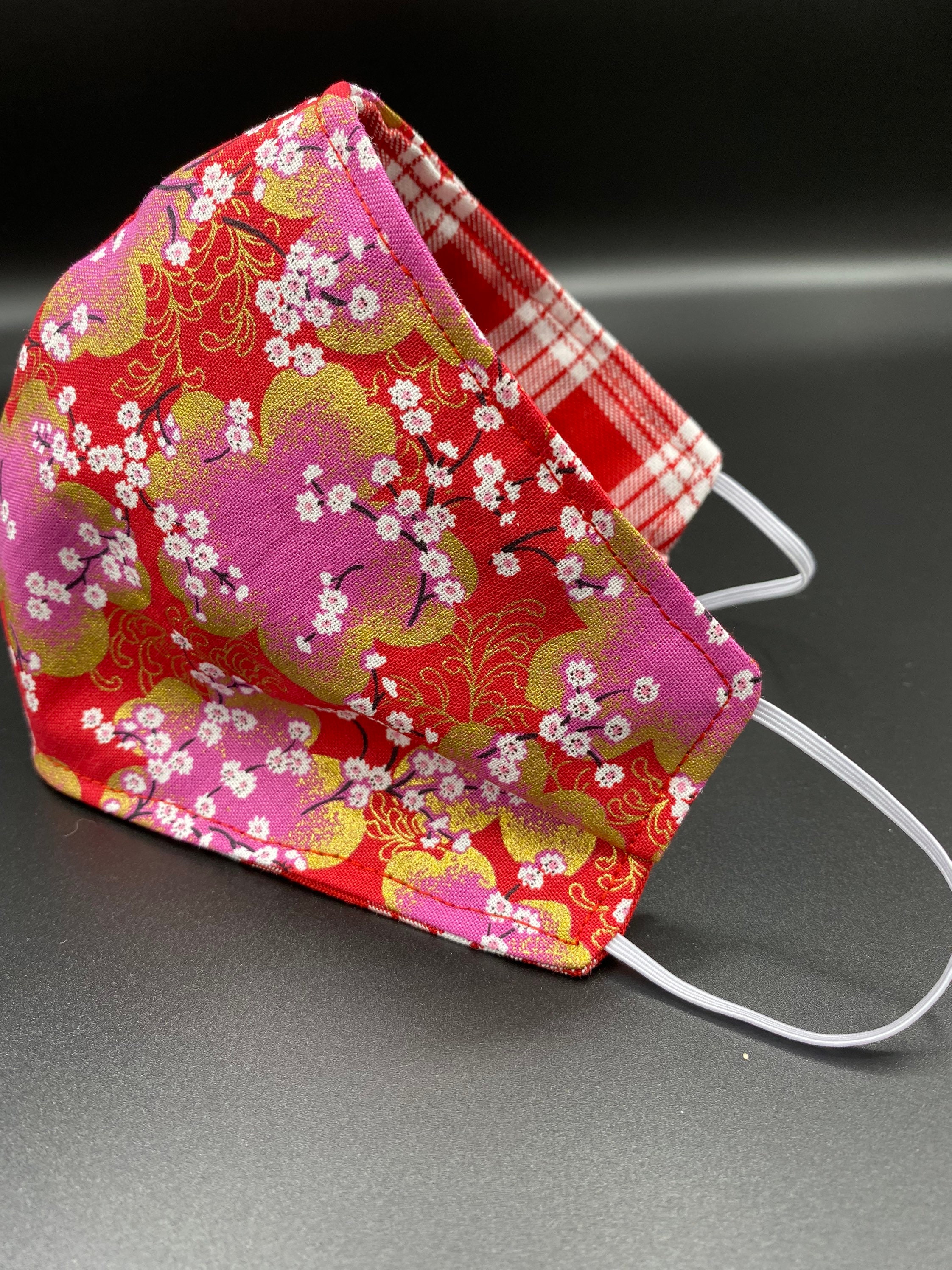 Japanese Cherry Blossom, Sakura and Palaka Cotton Face Mask - Etsy