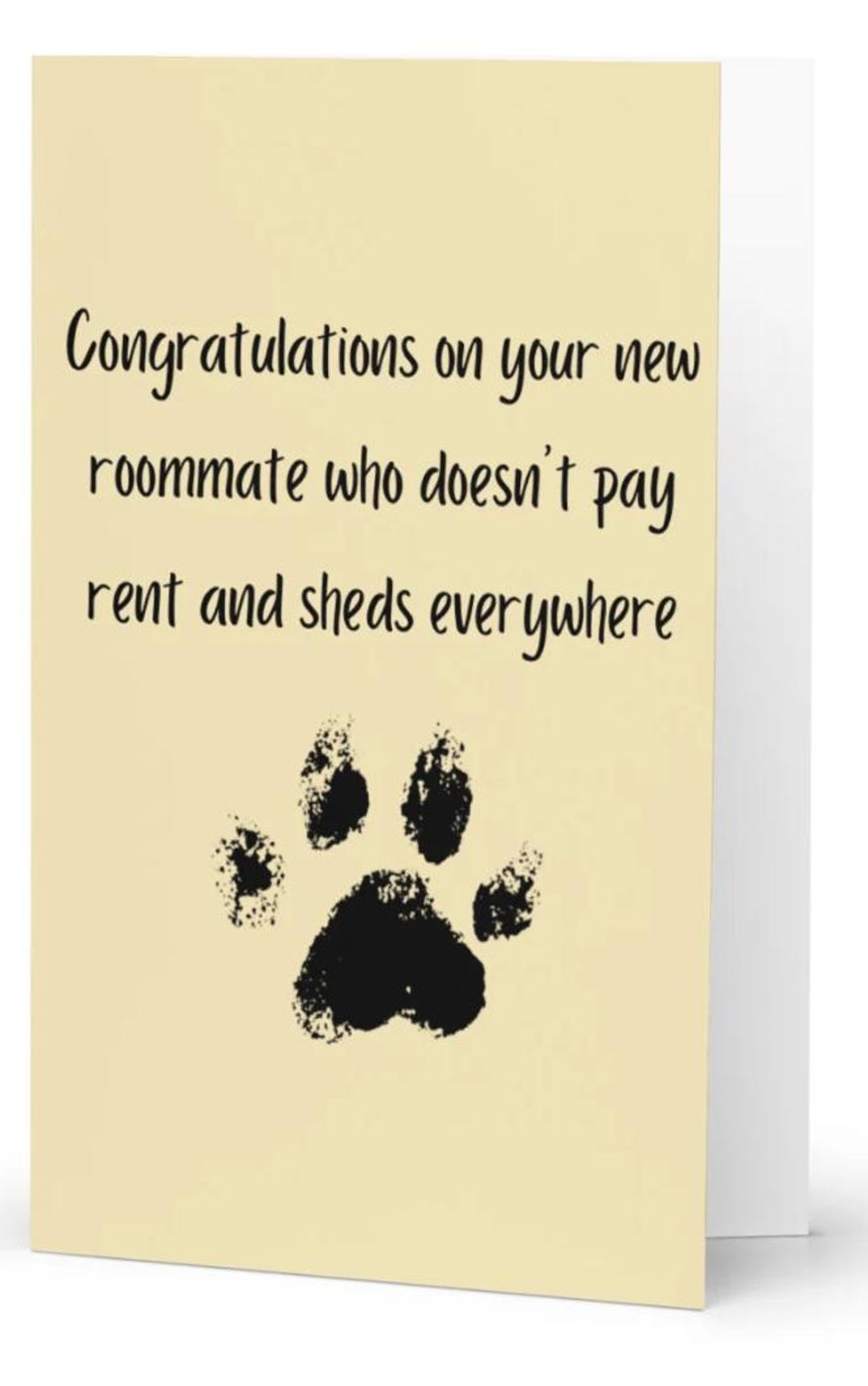 The "new Roommate" Pet Congratulations Card - Etsy