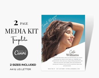Travel Media Kit Template - Etsy