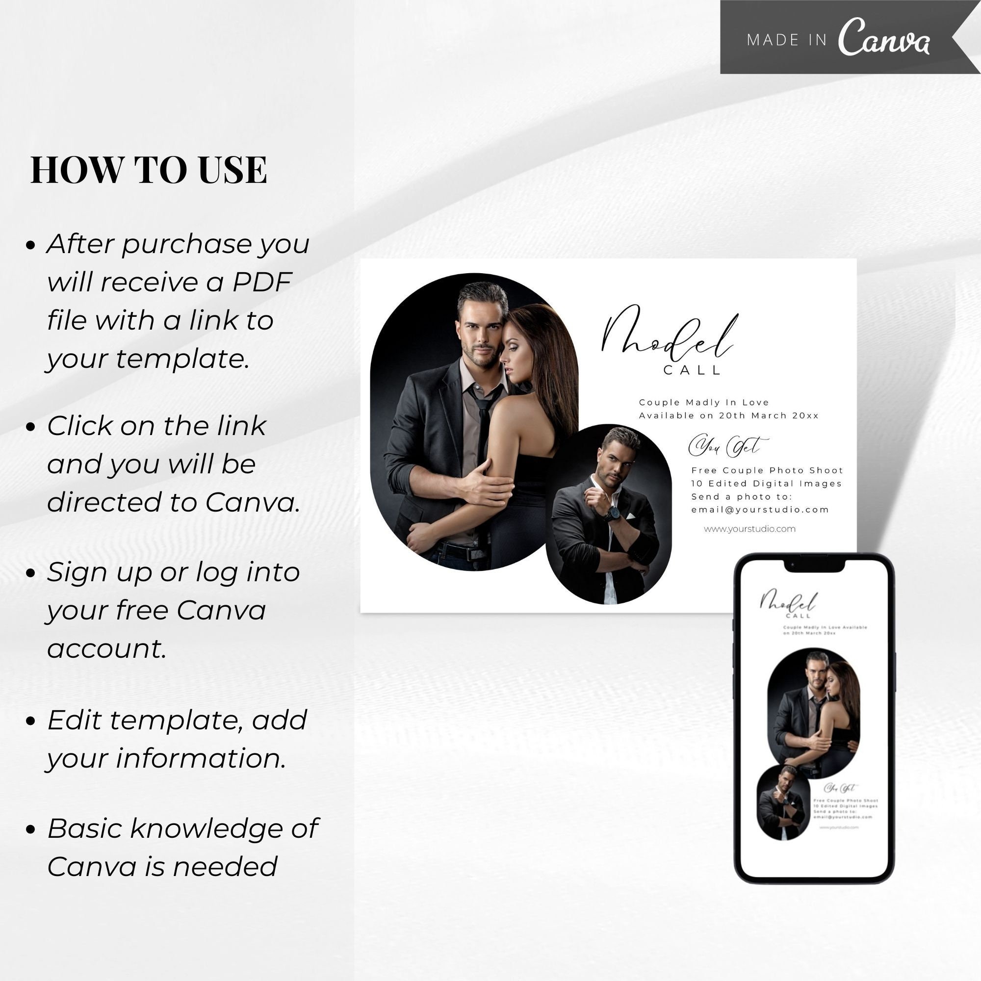 Model Call Template, Photography Model Call Flyer, Photography Casting ...