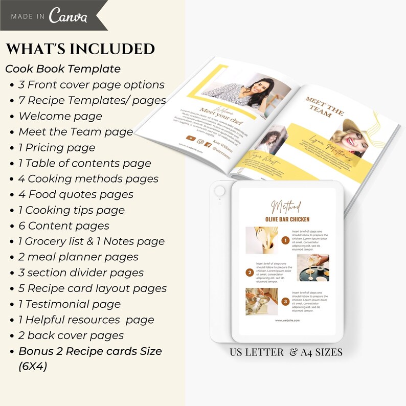 Food Creator Bundle, Cook Book Template, 250 Food Instagram Templates ...