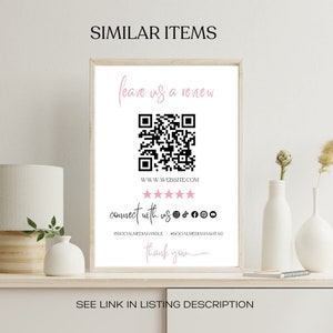Follow Us on Social Media Sign, Editable Connect With Us QR Code ...