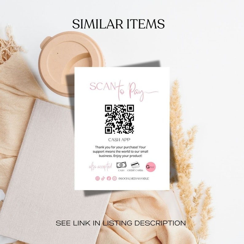 Colorful Scan to Pay Sign, Printable Accepted Payments Sign, Editable ...