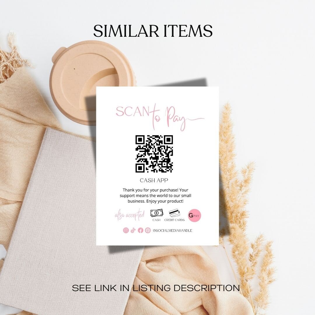 Colorful Scan to Pay Sign, Printable Accepted Payments Sign, Editable ...