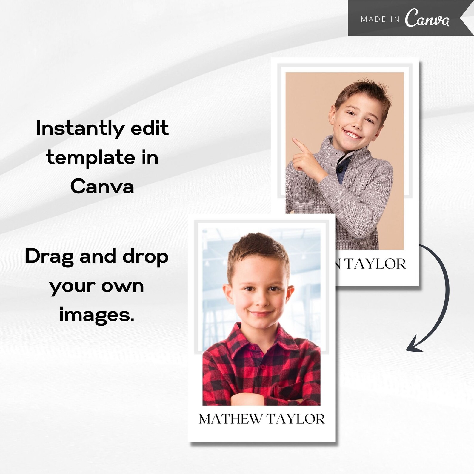 Kids Model Comp Card, Editable Model Portfolio, Fashion Resume Photo ...