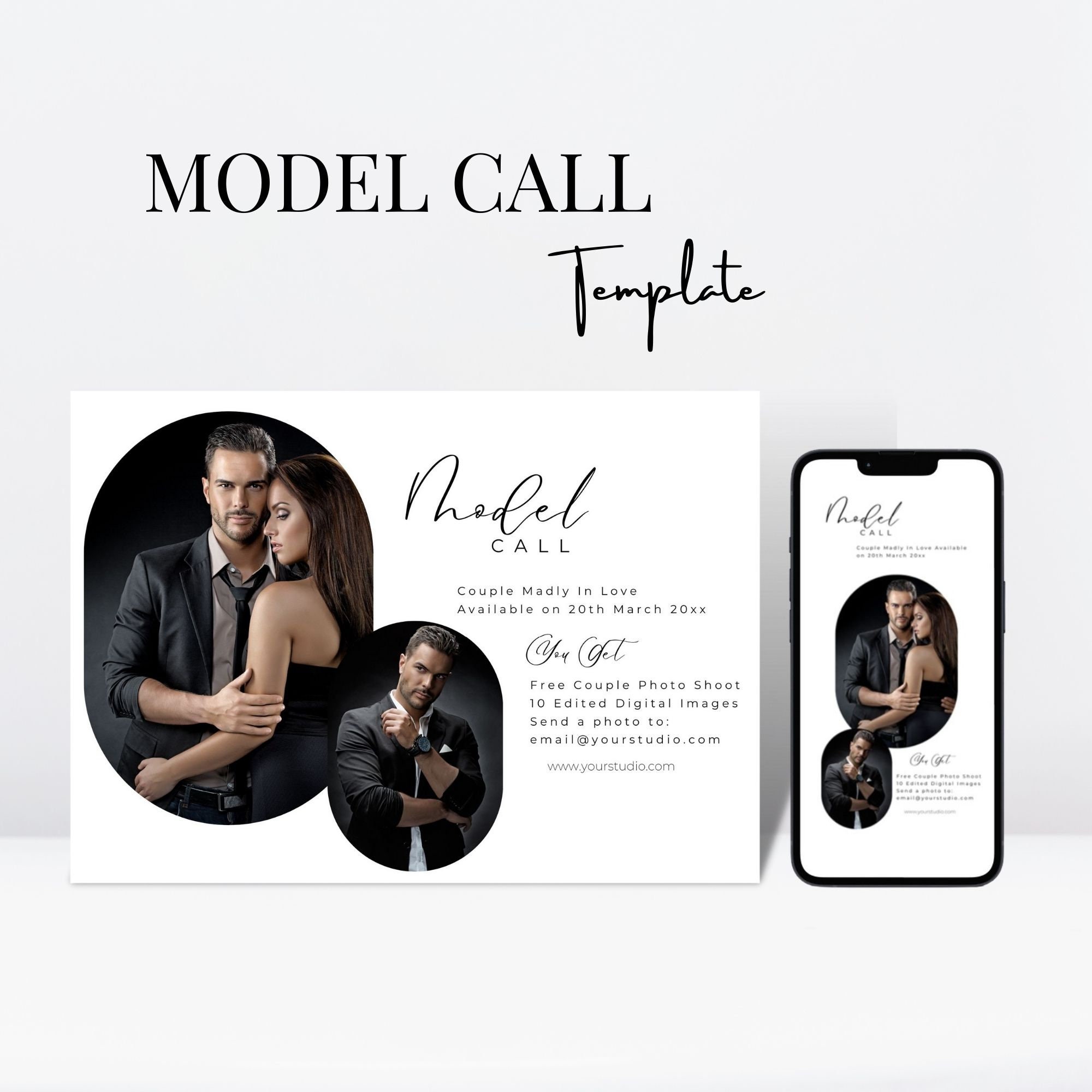 Model Call Template, Photography Model Call Flyer, Photography Casting ...