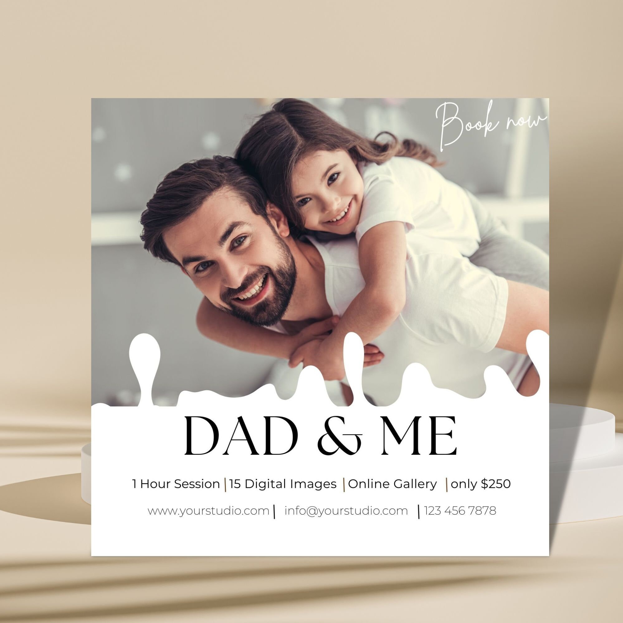 Dad and Daughter Mini Session Template, Editable Canva Dad and Me Minis ...