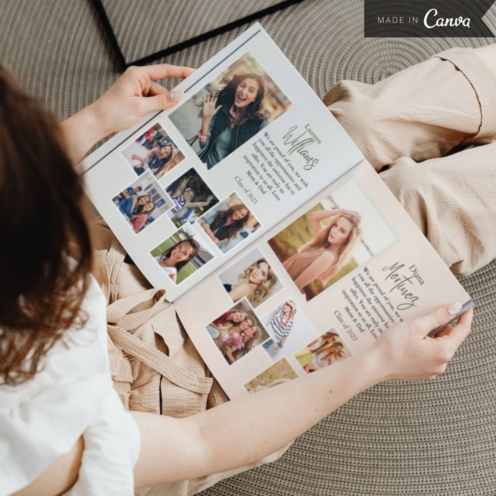 Yearbook AD Tribute Template Full Page, Senior Yearbook AD Quarter Page ...