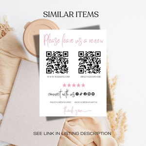 Follow Us on Social Media Sign, Editable Connect With Us QR Code ...