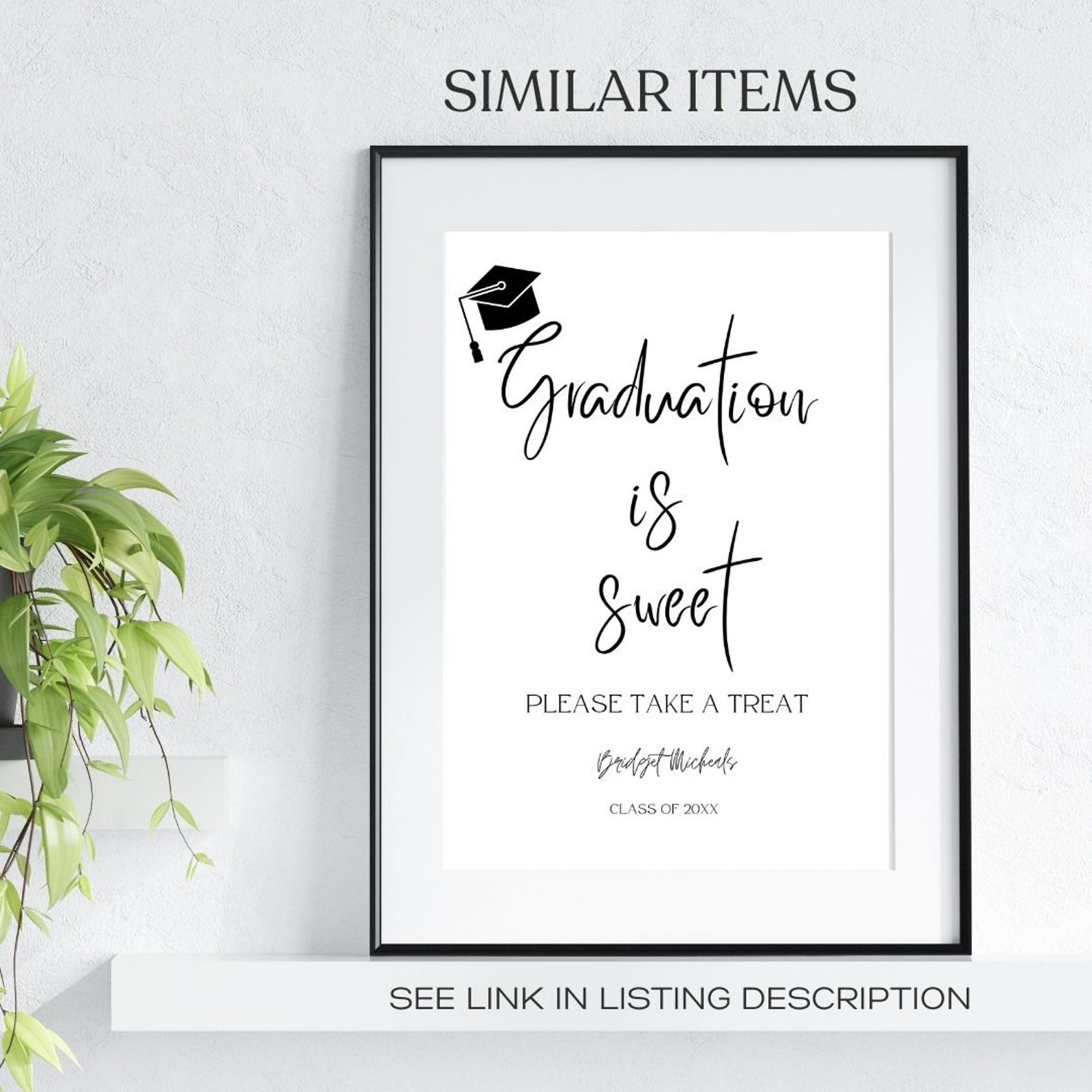 Graduation Drinks Table Sign, Editable Cheers to the Graduate Sign ...