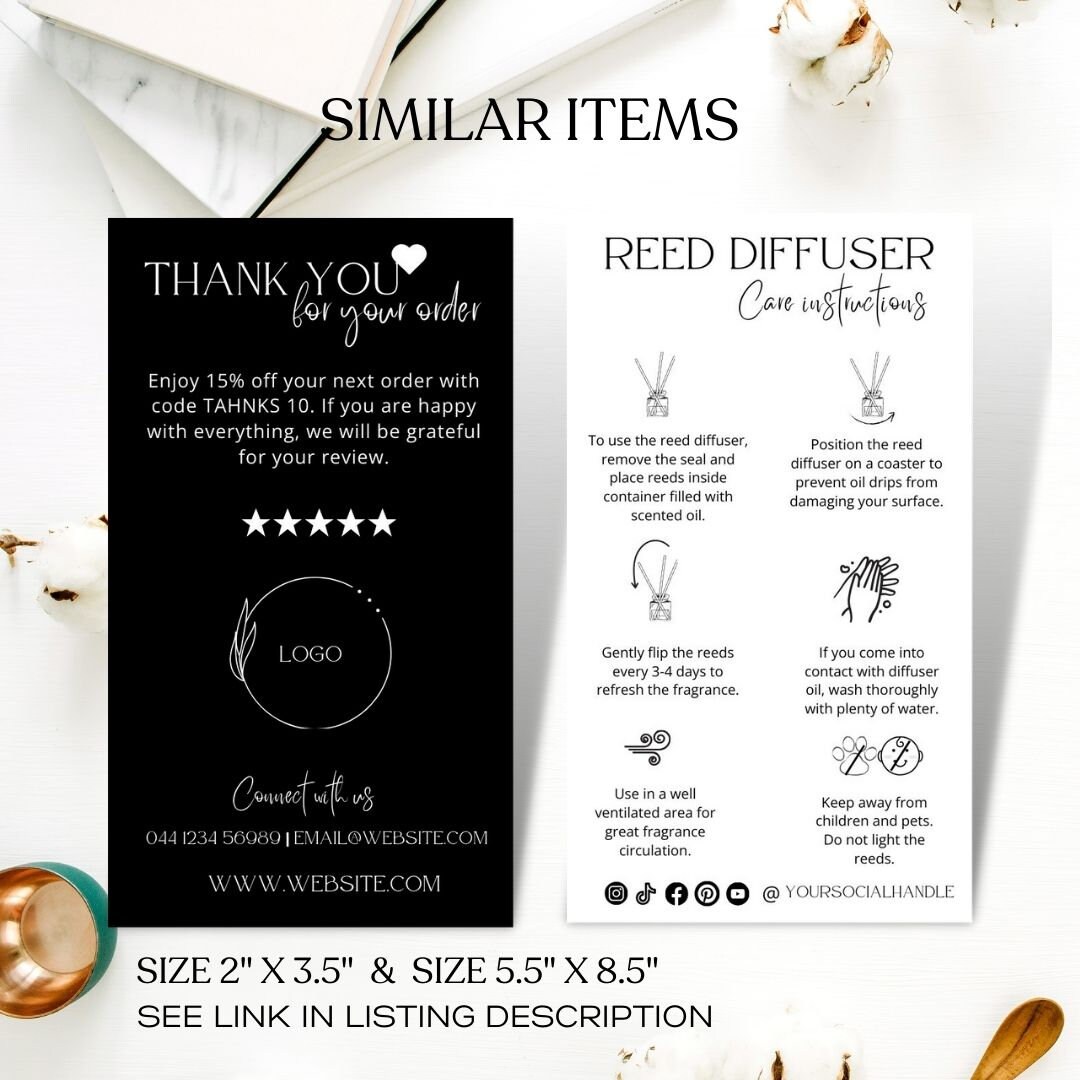 Editable Vinyl Decal Care Card Instructions, DIY Decal Instructions ...