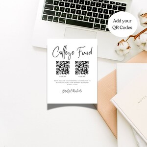 DIY Graduation Donation Fund Table Sign, College Fund Sign Template ...