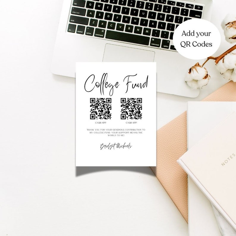 DIY Graduation Donation Fund Table Sign, College Fund Sign Template ...