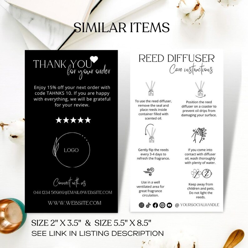 Editable Air Freshener Care Card, Air Freshie Care Instructions ...