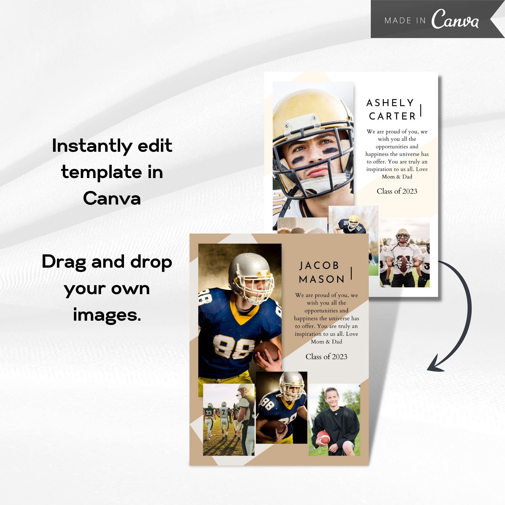 Senior Yearbook AD Template Half Page/ Full Page, Yearbook Tribute ...