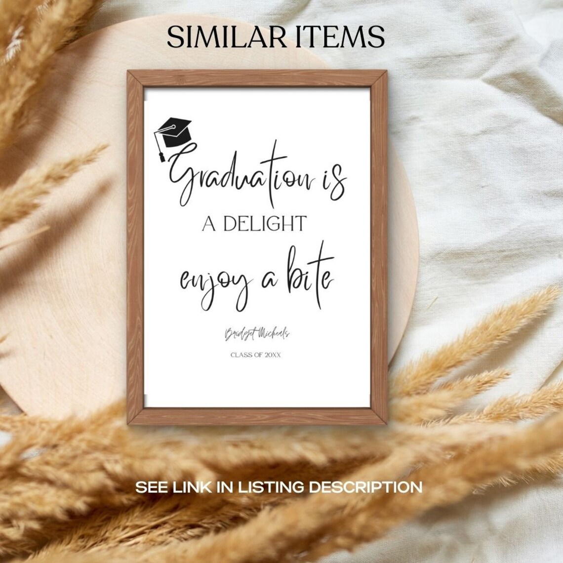 Custom Graduation Sign Template, Editable Graduation Party Table Sign ...
