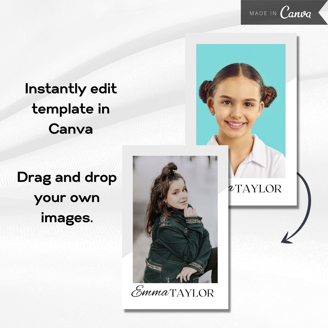 Kids Model Comp Card Modeling Agency Zed Card Editable Model - Etsy