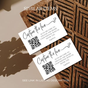 Share the Love QR Code Card, Graduation Photo Guestbook Insert Card ...
