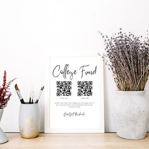 DIY Graduation Donation Fund Table Sign, College Fund Sign Template ...