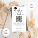 Minimalist Graduation QR Code Card Printable, Editable College Fund ...